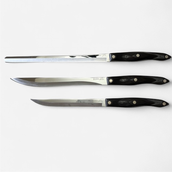 Cutco | Kitchen | Cutco 3piece Knife Set Swirl Handle 723 1724 1729 ...